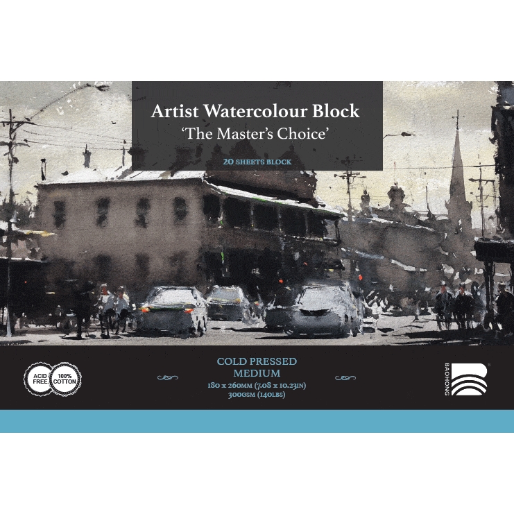 Master’s Choice Watercolour Block (Baohong), Cold Pressed - ArtMaterials.CA