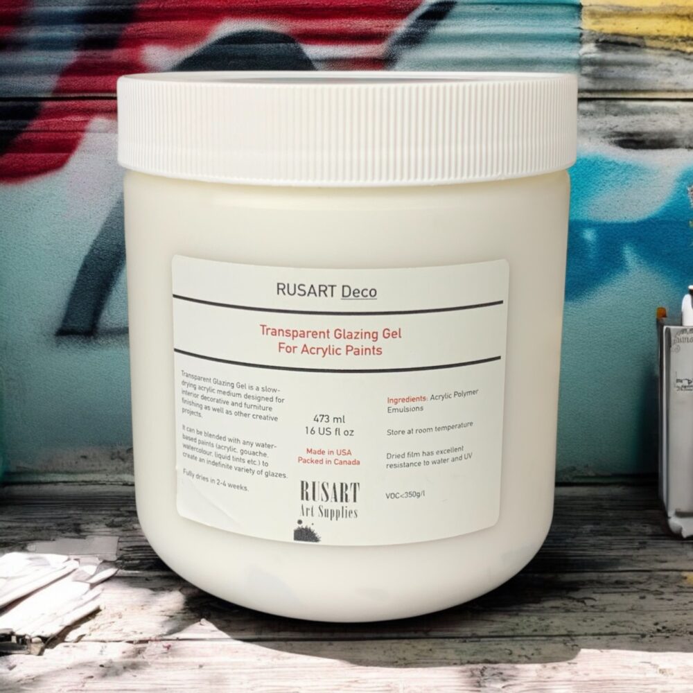 RUSART Deco: Transparent Glazing Gel For Acrylics