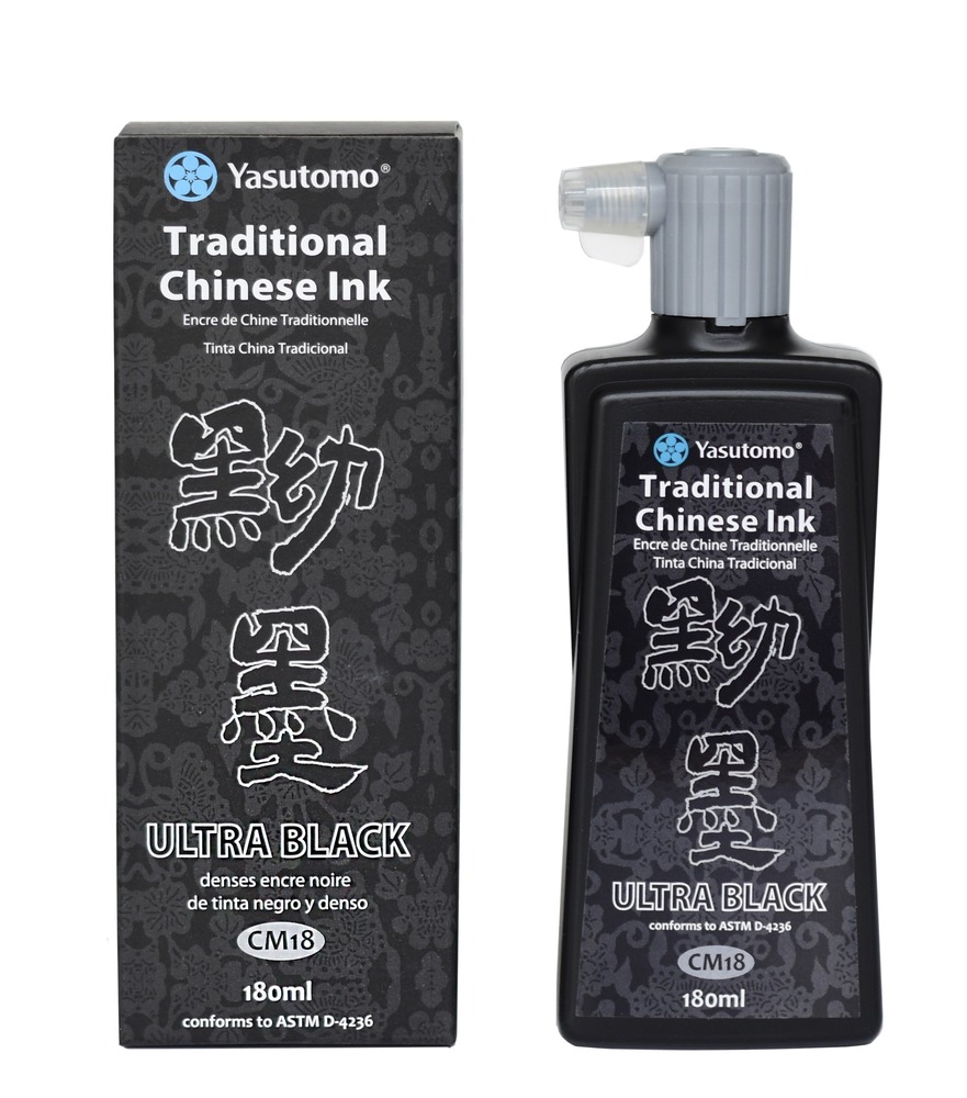 Yasutomo Traditional Chinese Ink, Ultra Black - ArtMaterials.CA