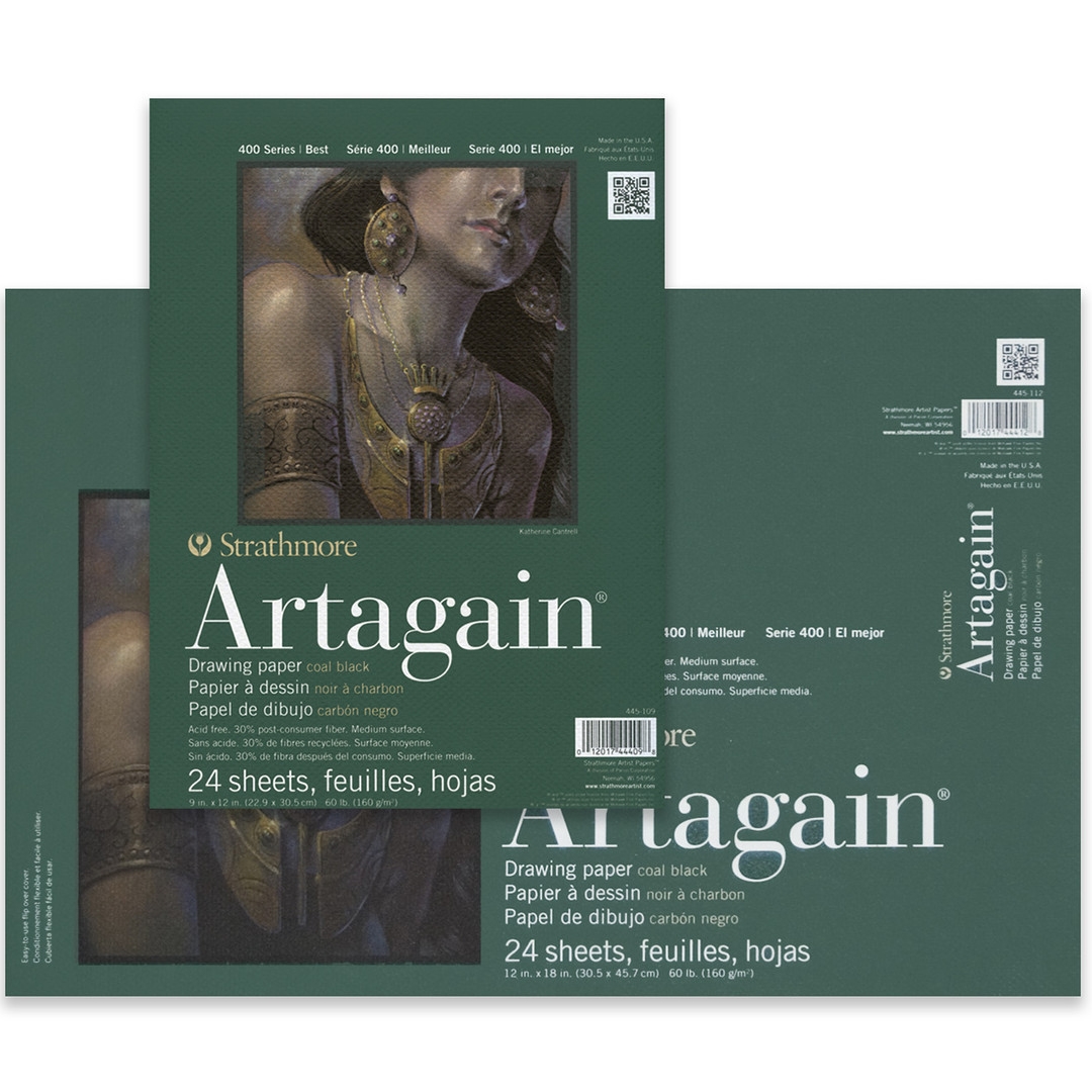 Strathmore, 400 Series, Artagain Pad, Coal Black - ArtMaterials.CA