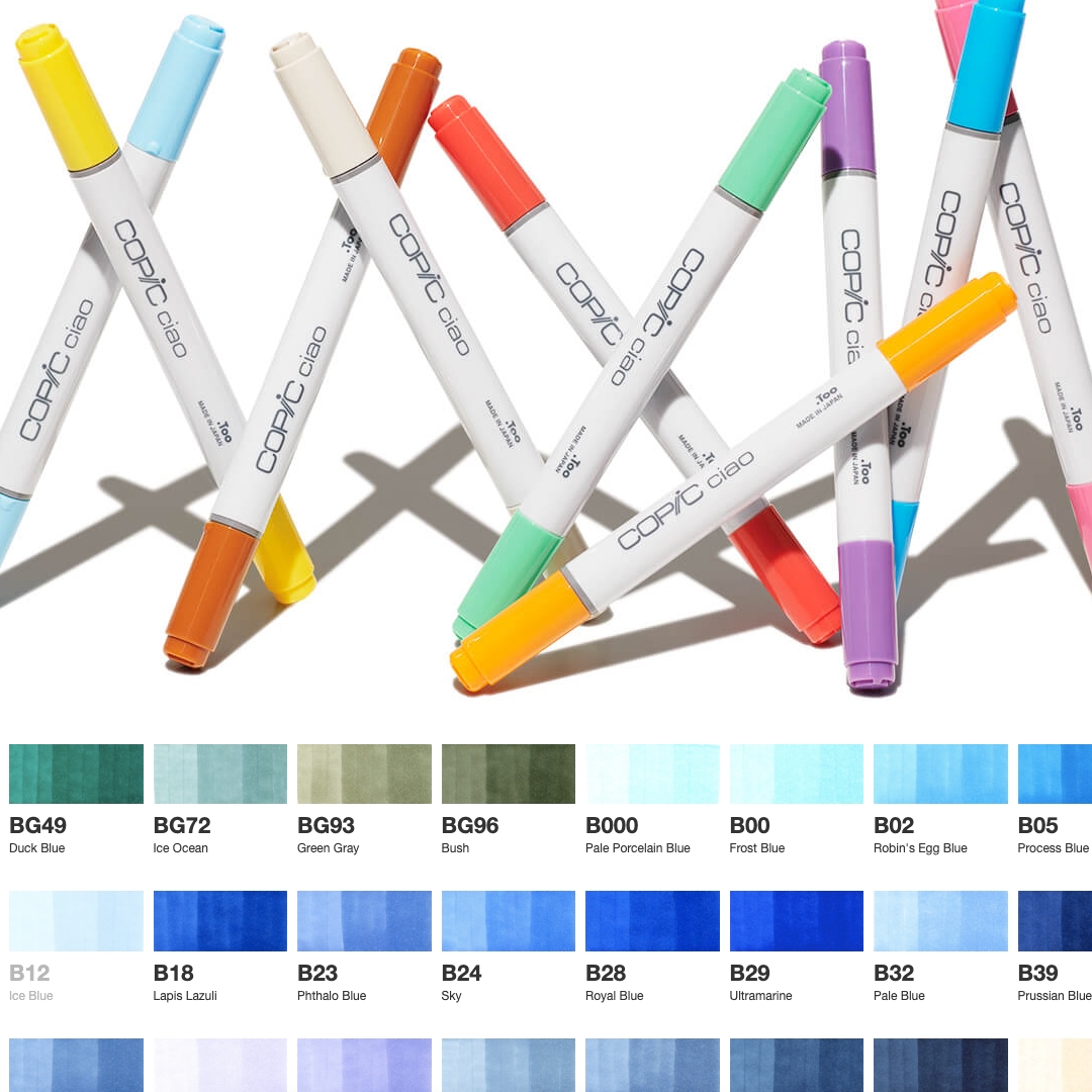 Copic Ciao - BG, B, BV - ArtMaterials.CA