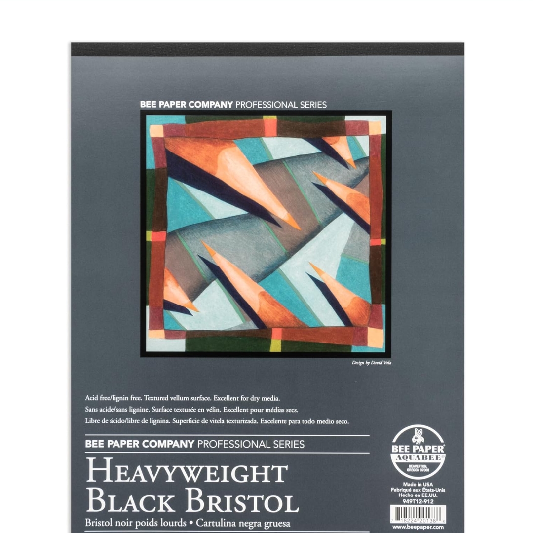 Heavyweight Black Bristol Board Pad - ArtMaterials.CA