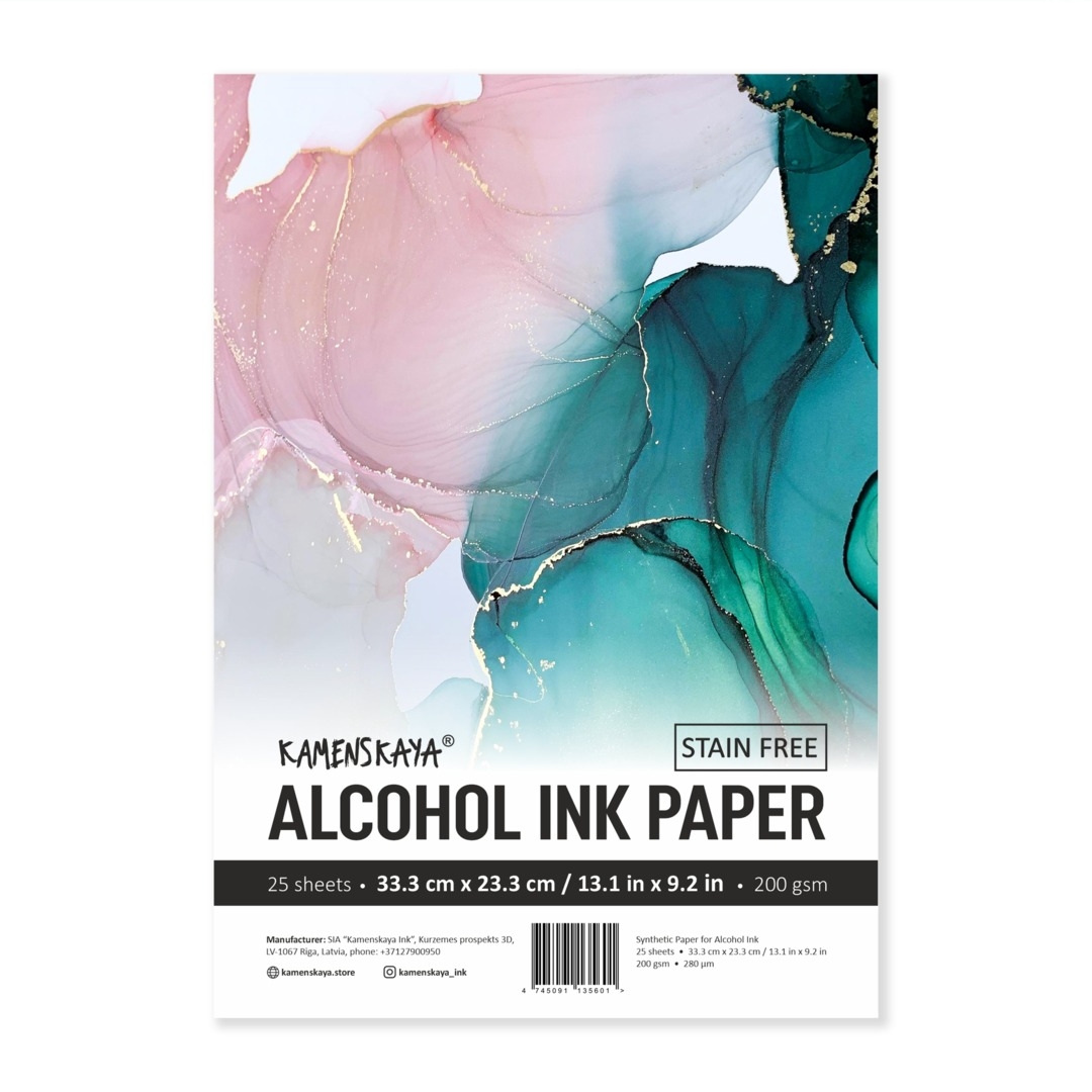 Kamenskaya, Alcohol ink Synthetic Paper, 25 sheets - ArtMaterials.CA
