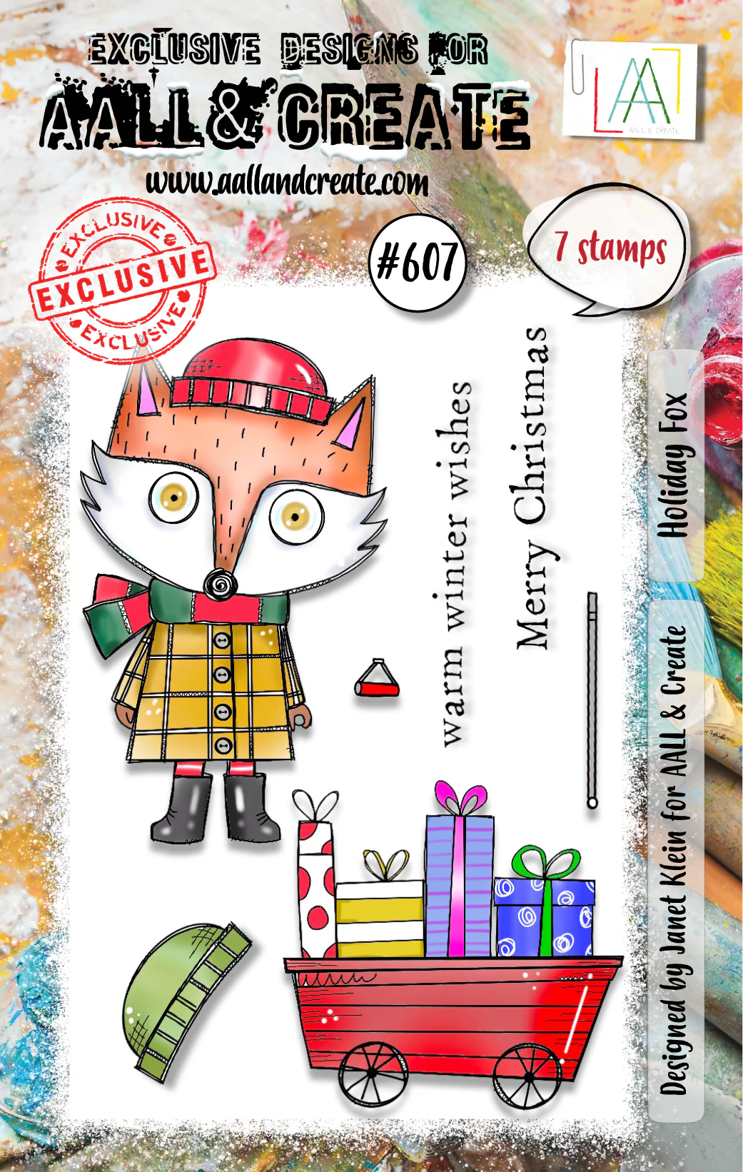 AALL and Create, A7 Stamp Set - Holiday Fox - ArtMaterials.CA