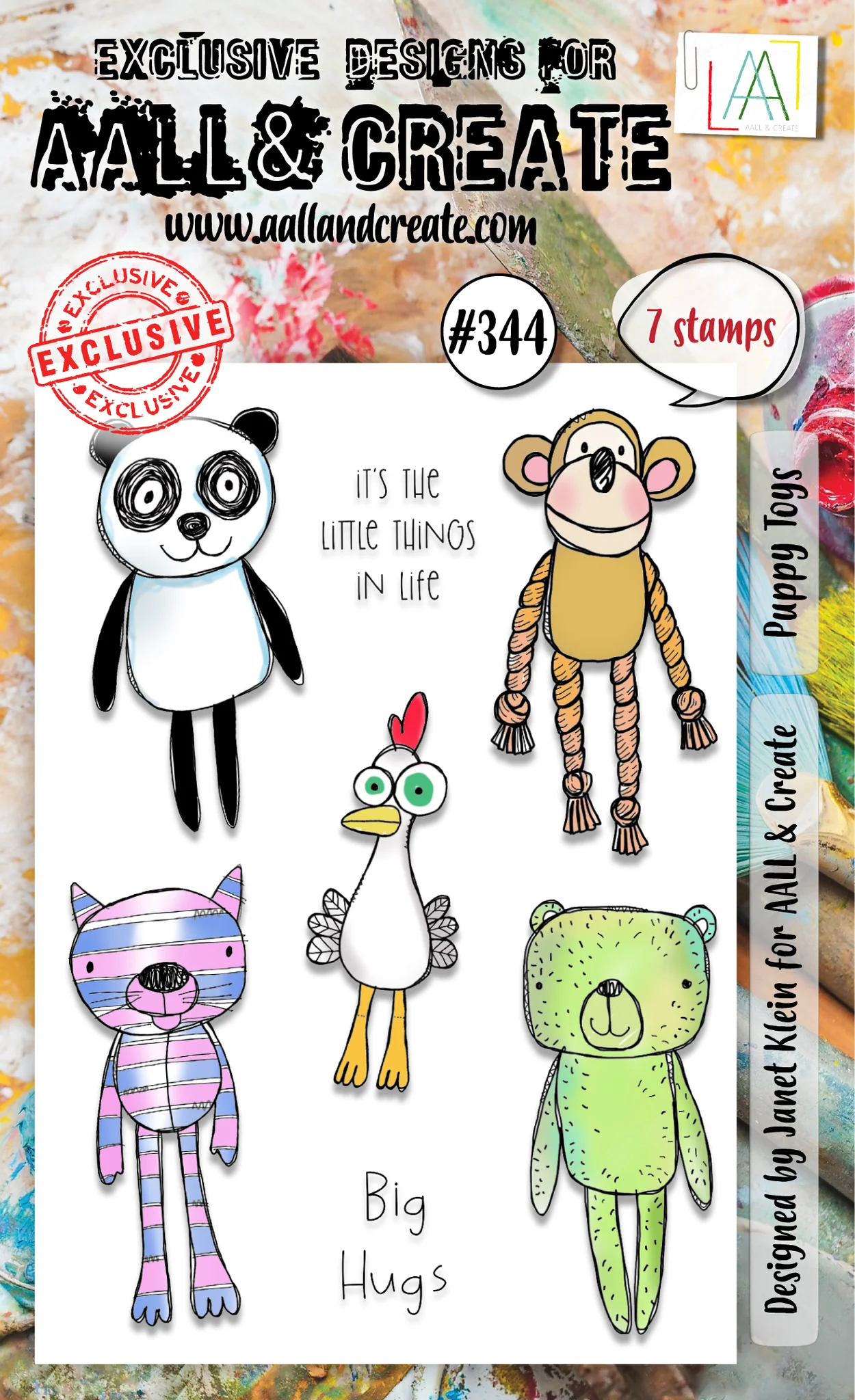 AALL and Create, A6 Stamp Set - Puppy Toys - ArtMaterials.CA