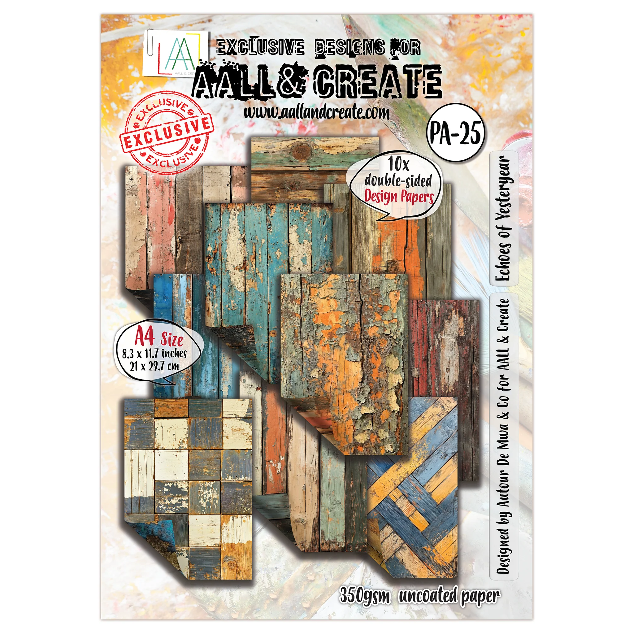 AALL & Create, A4 Design Paper - Echoes of Yesteryear, 350 gsm ...