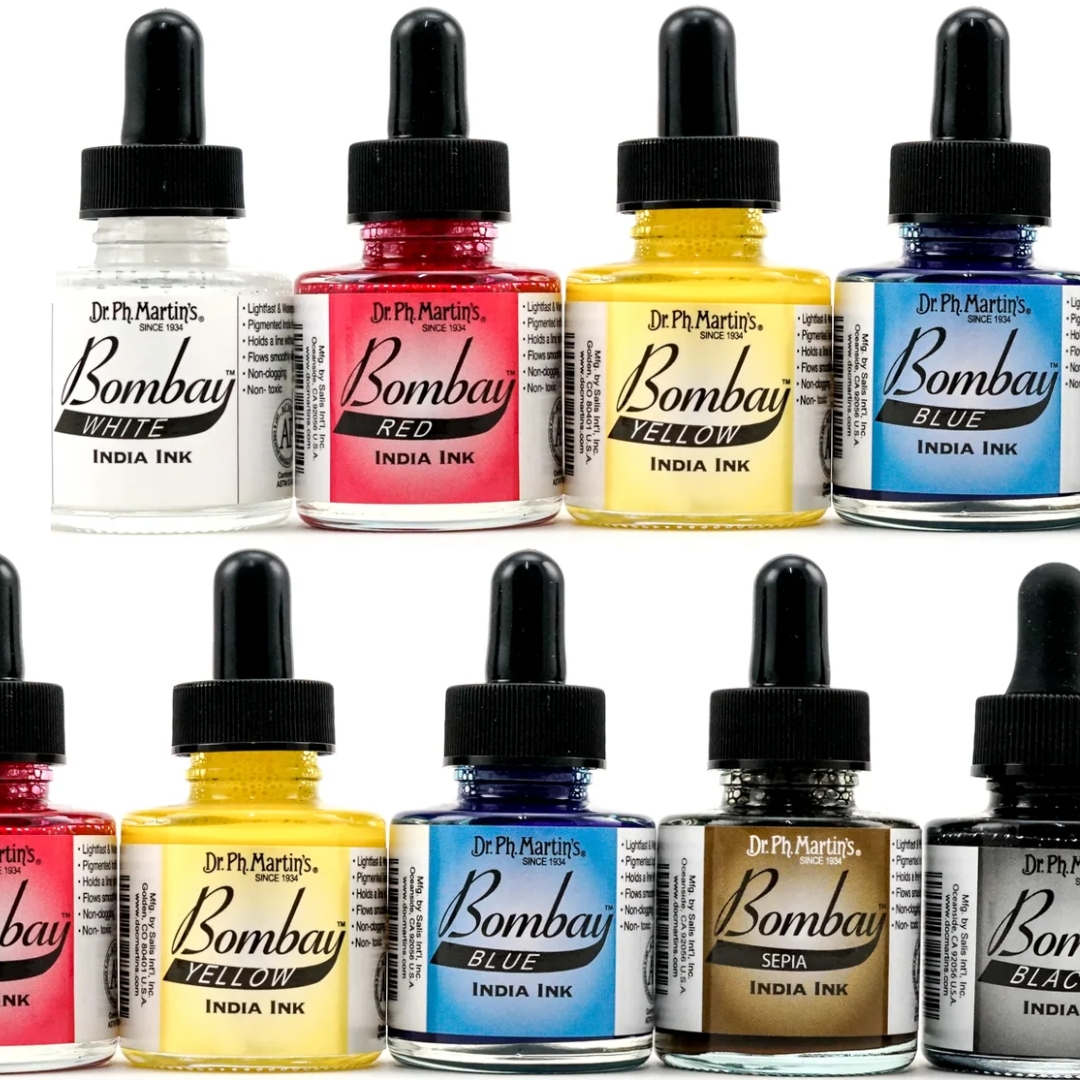 Dr. Ph. Martin's Bombay India Inks, 1 oz - ArtMaterials.CA