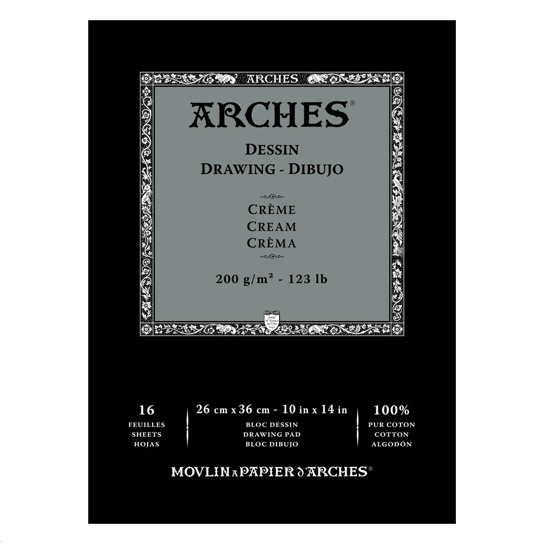 Arches, Paper Pad, Cream, 100% Cotton - ArtMaterials.CA
