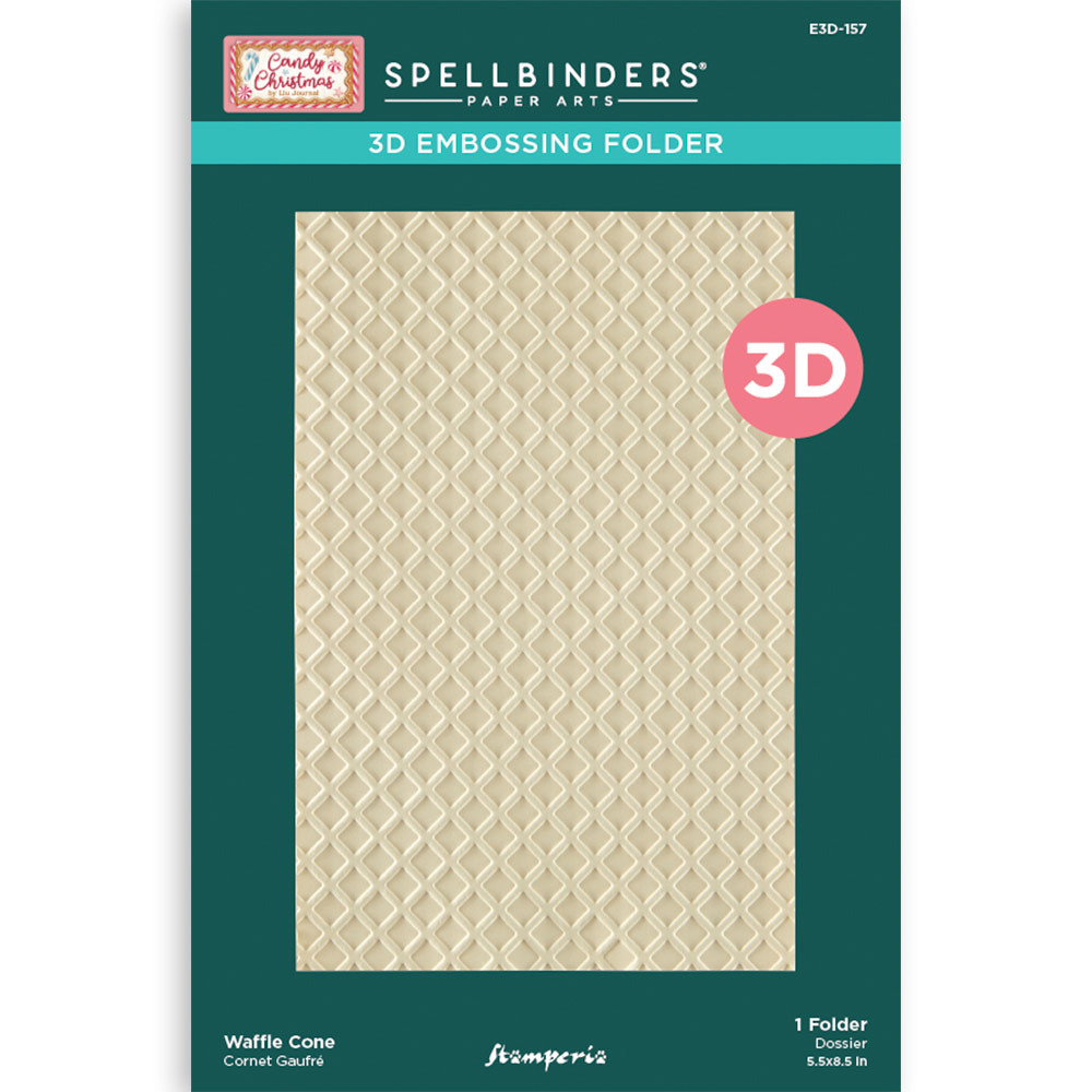 Spellbinders, 3D Embossing Folder, Waffle Cone - ArtMaterials.CA