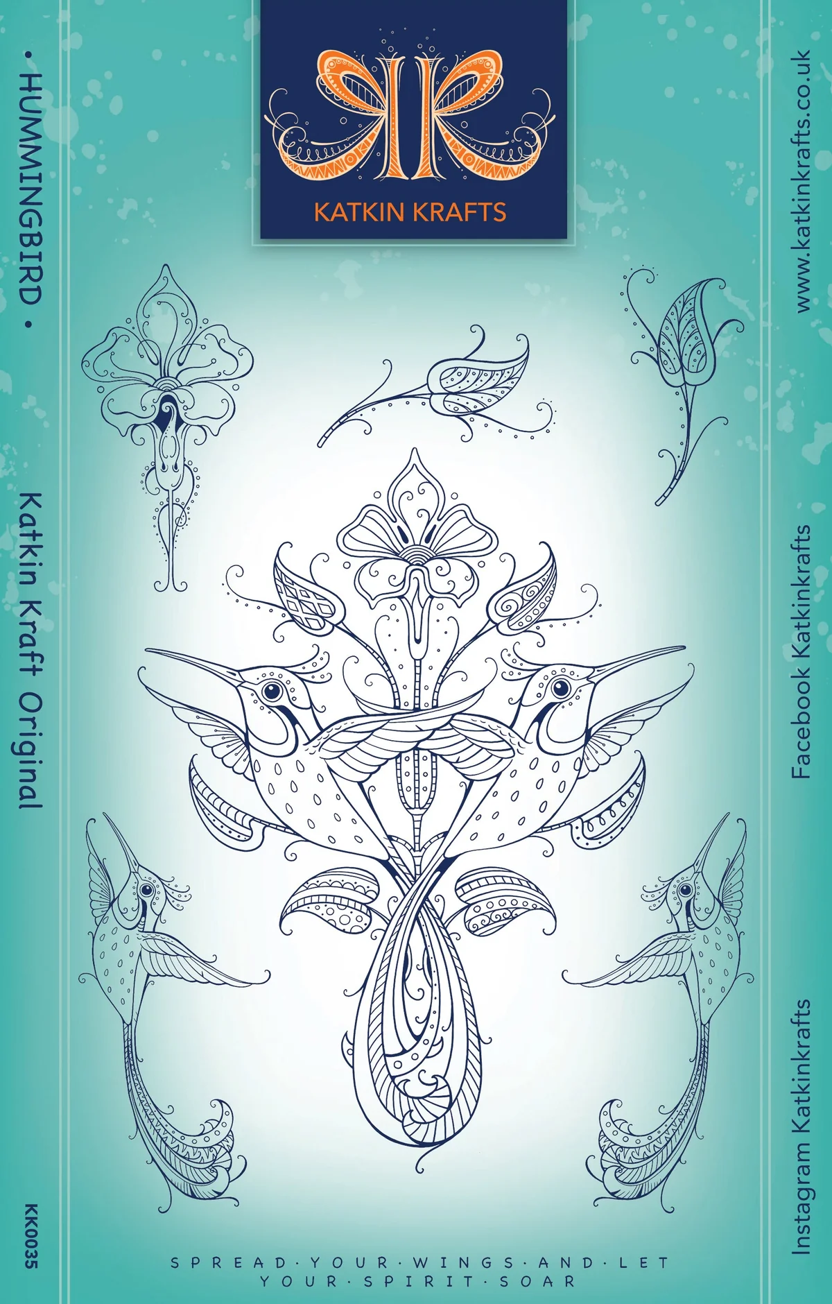 Katkin Krafts, Clear Stamps, Hummingbird - ArtMaterials.CA
