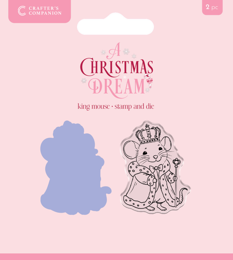 Crafter's Companion, Stamp & Die Set, King Mouse - ArtMaterials.CA