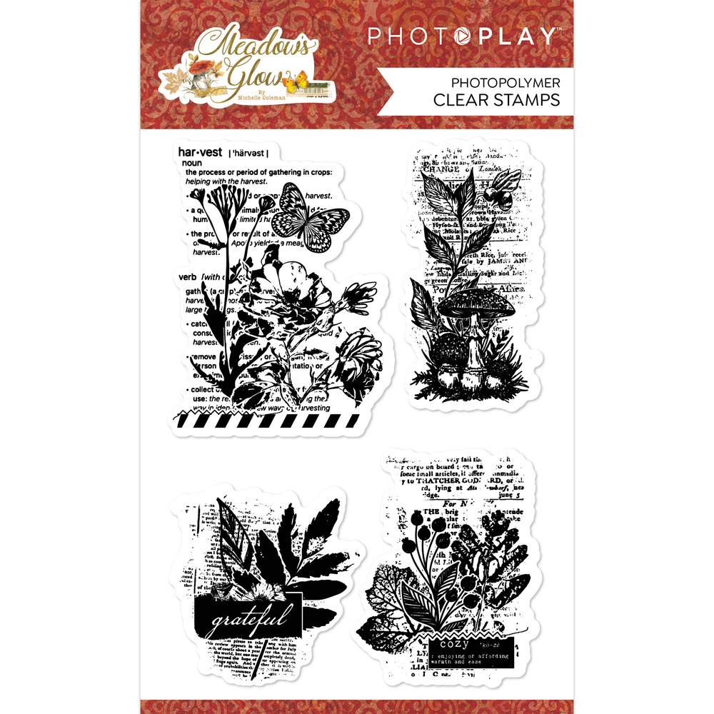 Photo Play, Clear Stamp, Meadow's Glow - Botanical - ArtMaterials.CA