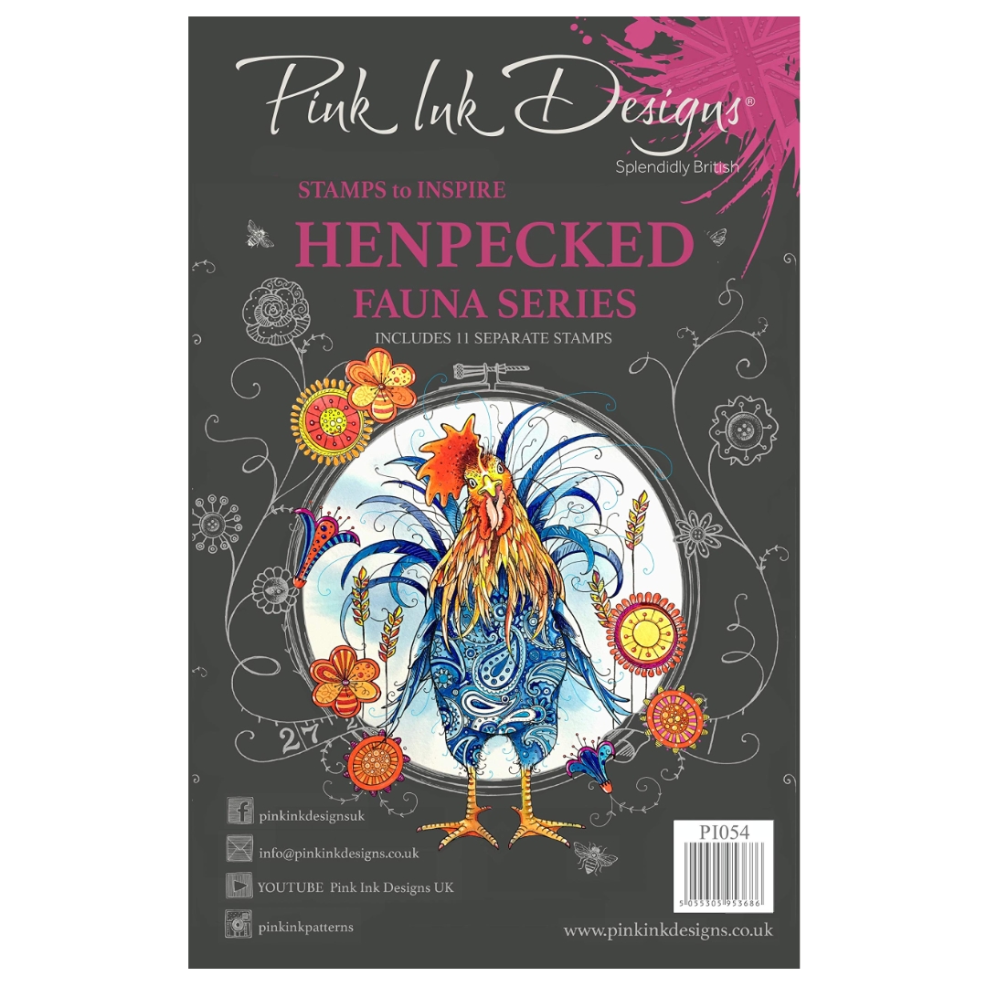 Pink Ink Designs, A5 Clear Stamp, Henpecked - ArtMaterials.CA