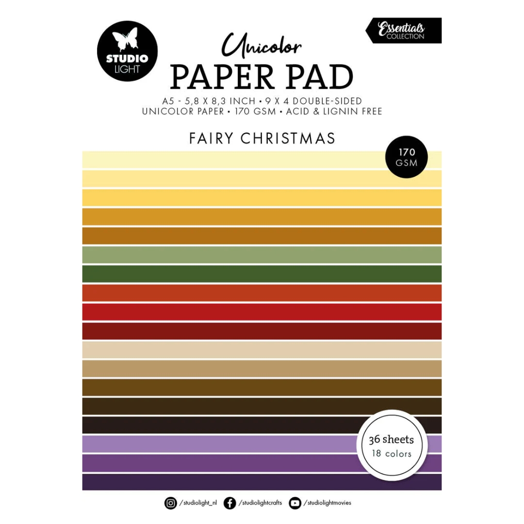 Studio Light, Paper Pad, Fairy Christmas Essentials, 36 Sheets ...