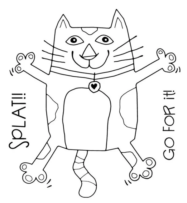 Woodware Clear Stamps - Splat Cat - ArtMaterials.CA