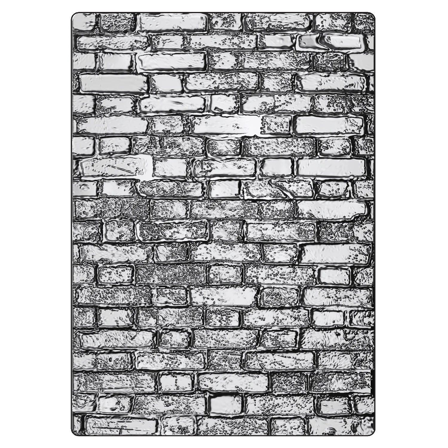 Sizzix, 3D Texture Fades Embossing Folder, A5 - Brickwork - ArtMaterials.CA