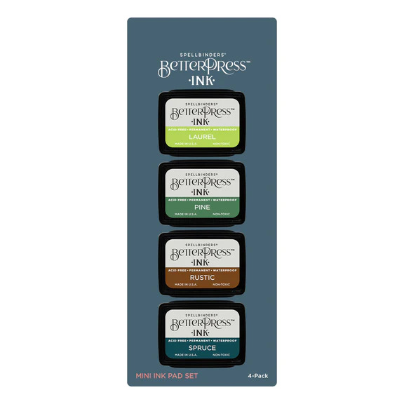 Spellbinders BetterPress - WOODLANDS Mini Ink Pad Set - ArtMaterials.CA