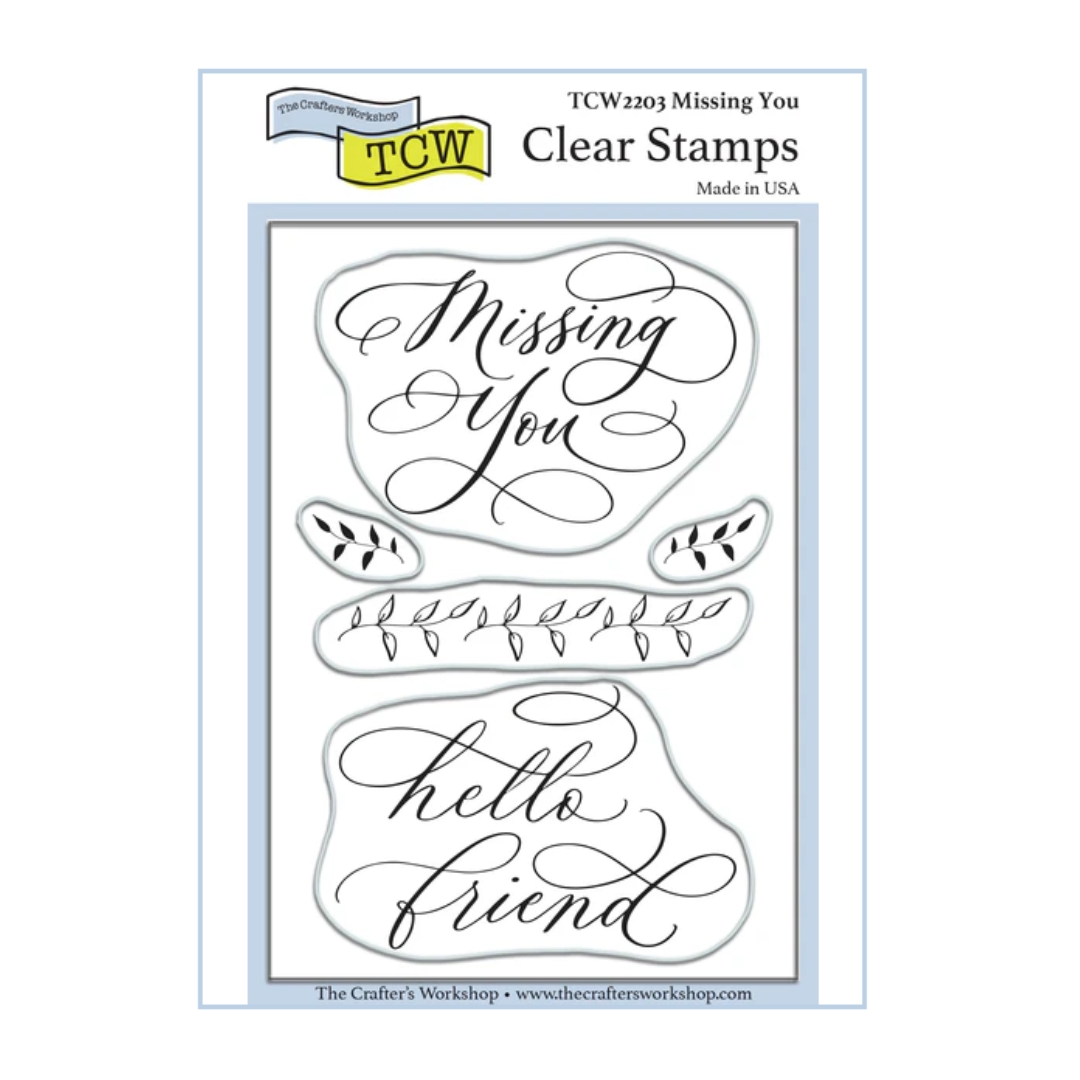 TCW - Clear Stamp, Missing You - ArtMaterials.CA