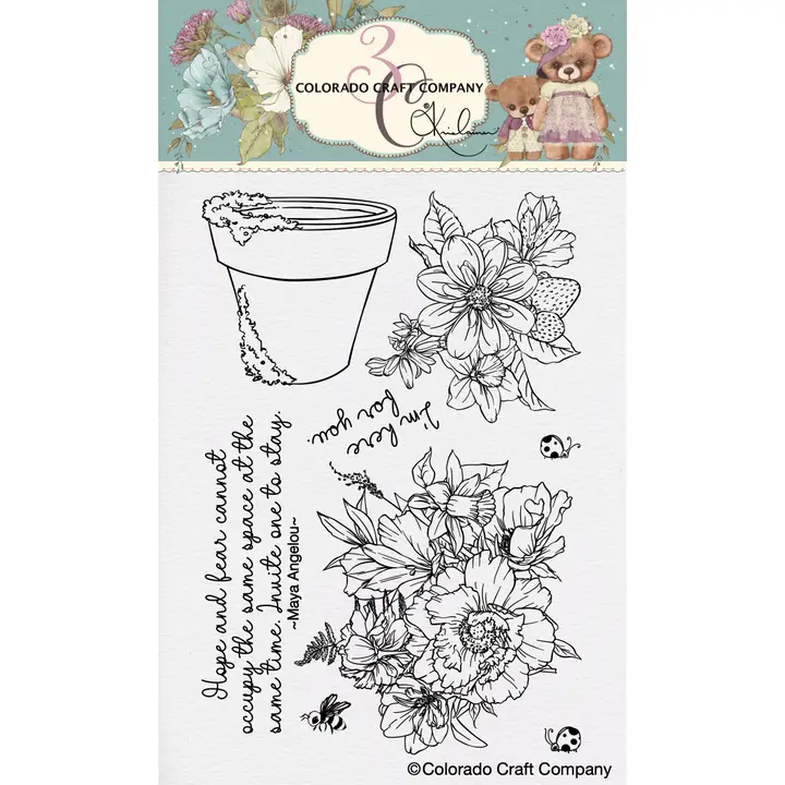 Colorado CC, Clear Stamps, Flower Pot (Kris Lauren) - ArtMaterials.CA