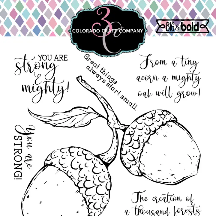 Colorado CC, Clear Stamps, Mighty Acorn, (Big & Bold) - ArtMaterials.CA
