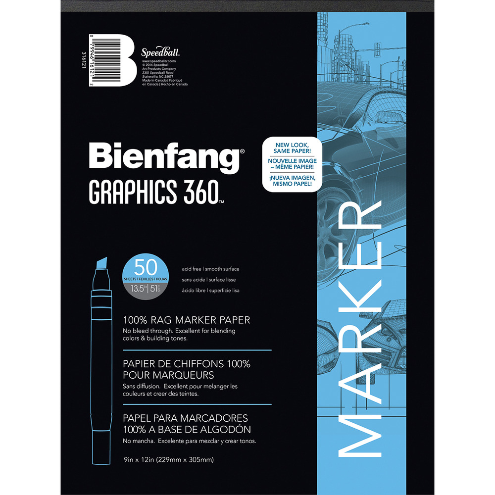 Bienfang Graphics 360 Marker Pad, 9" x 12" (50 Sheets) - ArtMaterials.CA
